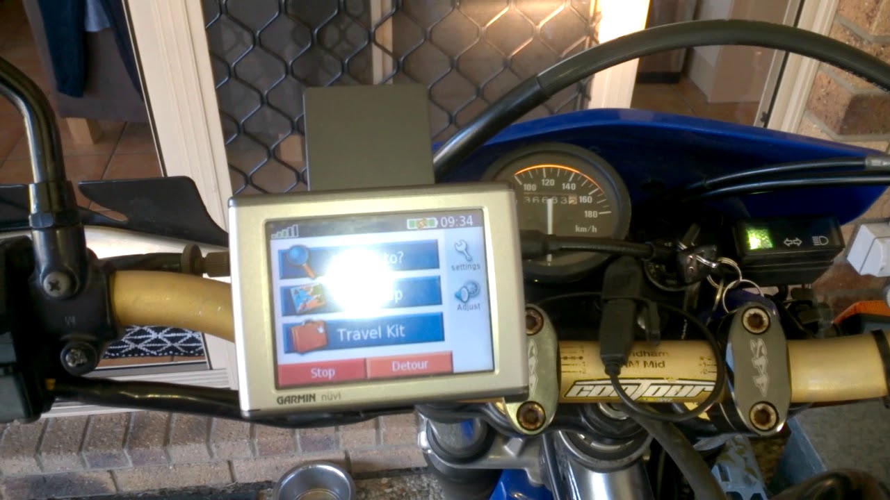 DR650 Installed GARMIN GPS - YouTube