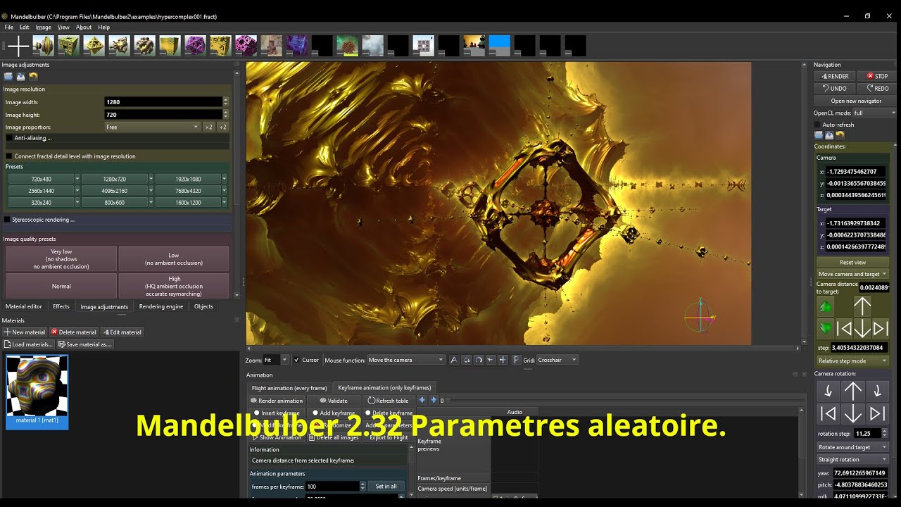 Mandelbulber version 2.32 Parametres Aléatoires - YouTube