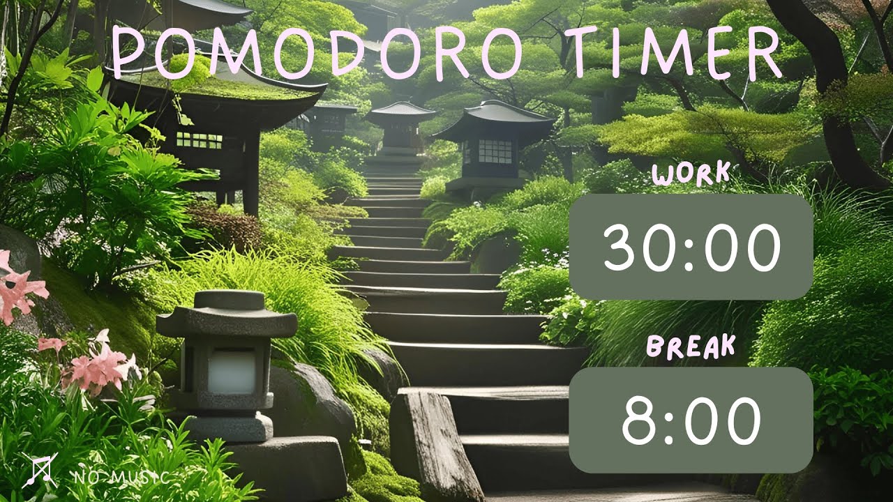 🍃 Zen Japanese Forest Pomodoro | 30 min x4 | Deep Focus & Serenity ⛩ ...