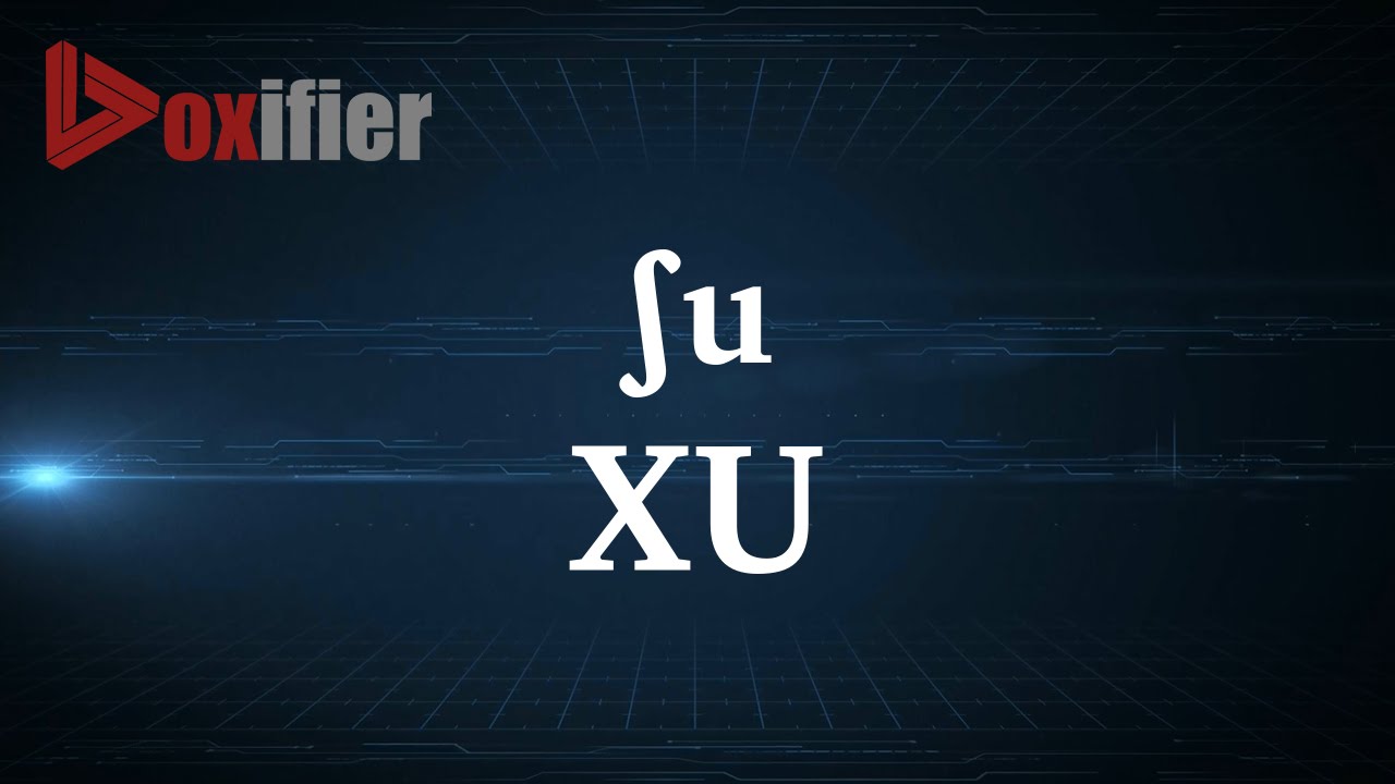 How to Pronunce Xu in English - Voxifier.com - YouTube