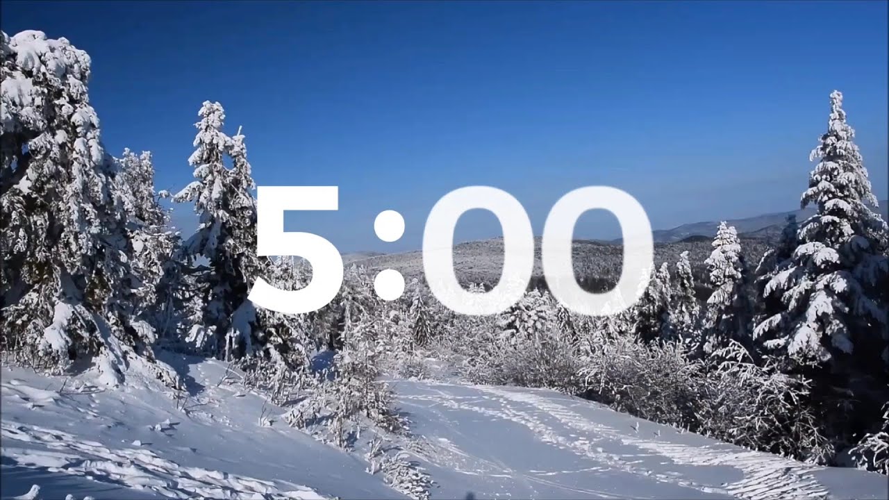 5 Minute Timer.5 Minute Meditation Timer with Music. Winter Music Relax ...
