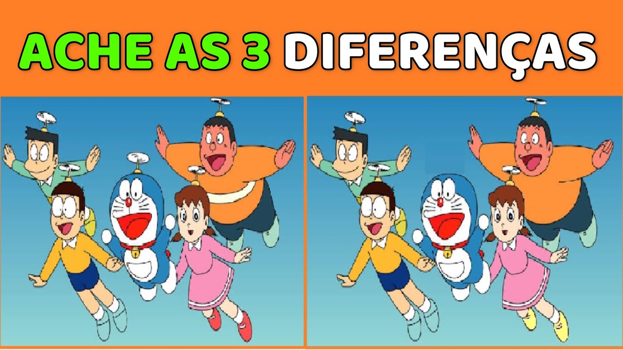 ACHE AS 3 DIFERENÇAS DORAEMON - Find 3 differences DORAEMON - Puzzle ...