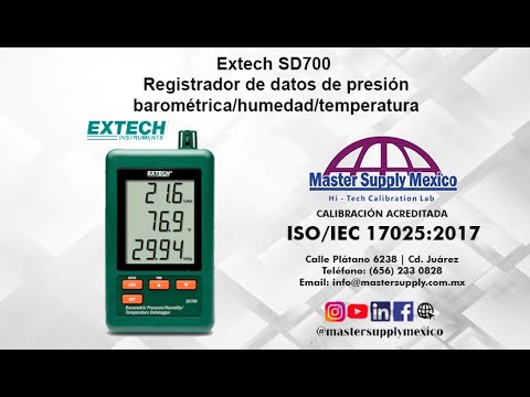 EXTECH SD700 Registrador de datos de presión barométrica/humedad ...