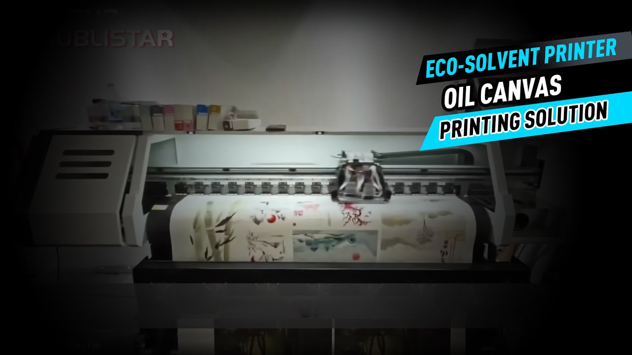 Eco-Solvent Printer | Oil Canvas Printing Solution - YouTube