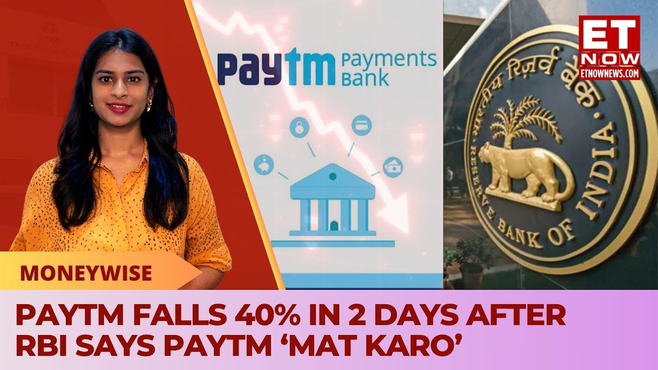 Paytm News | Paytm Share Crashes 40% In 2 Days | RBI's Bans Paytm ...