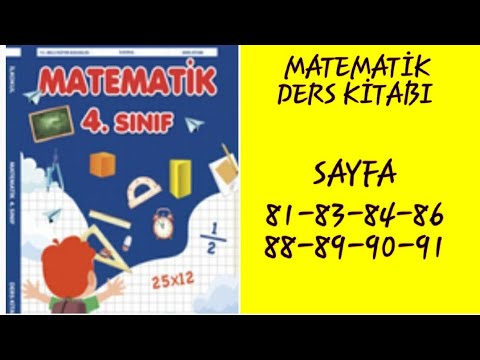 4.SINIF MATEMATİK DERS KİTABI SAYFA 81-83-84-86-88-89-90-91 // 4.SINIF MATEMATİK FERSA YAYINLARI