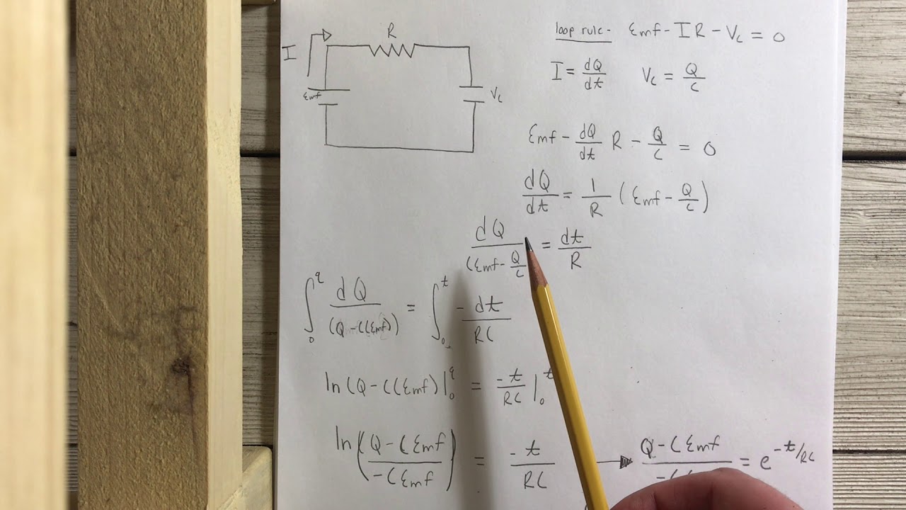 Deriving Charging Equation For A RC Circuit - YouTube