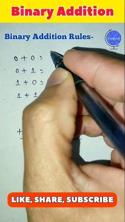 Binary Addition #shorts #short #shortvideo #viral #studyliv - YouTube