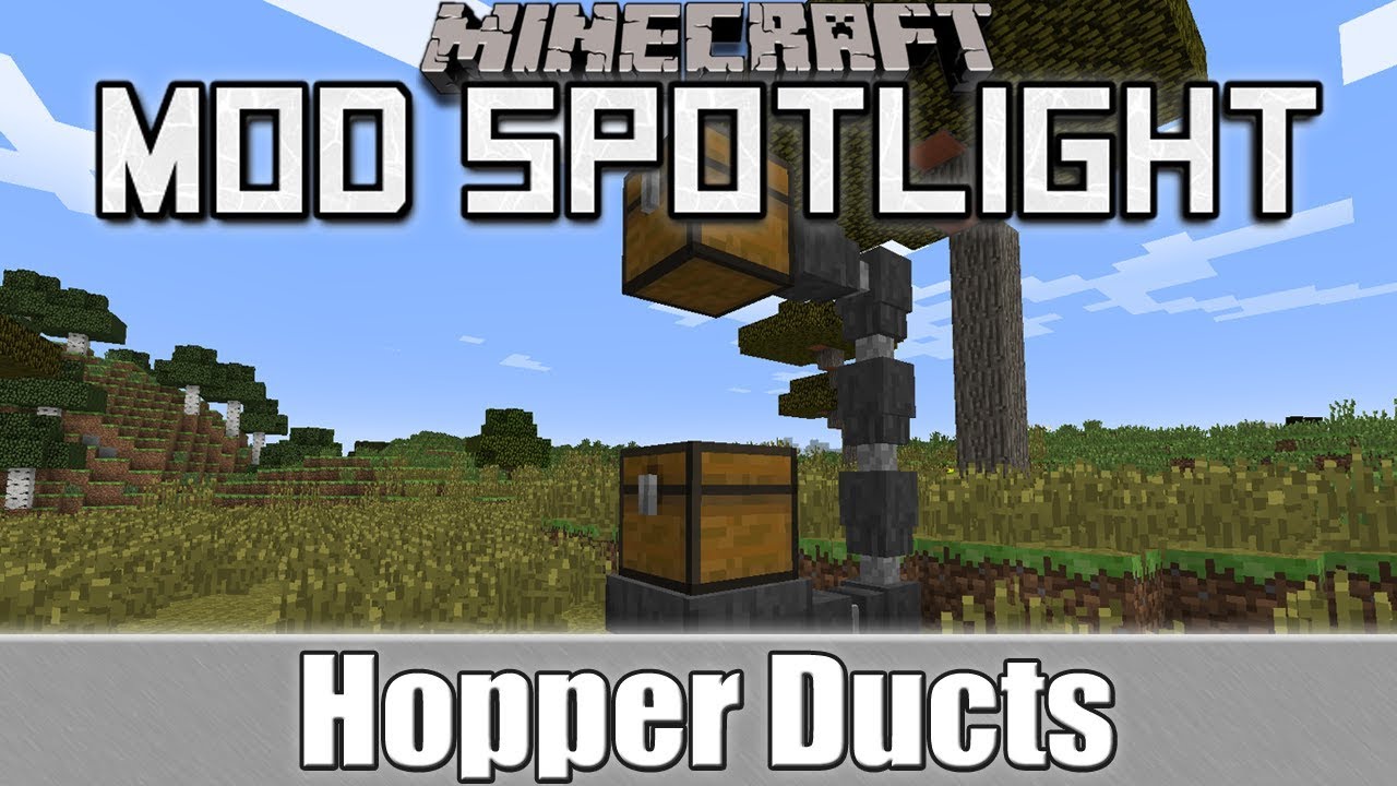 Minecraft Mod Spotlight: Hopper Ducts (1.7.10/1.7.2/1.6.4) - YouTube