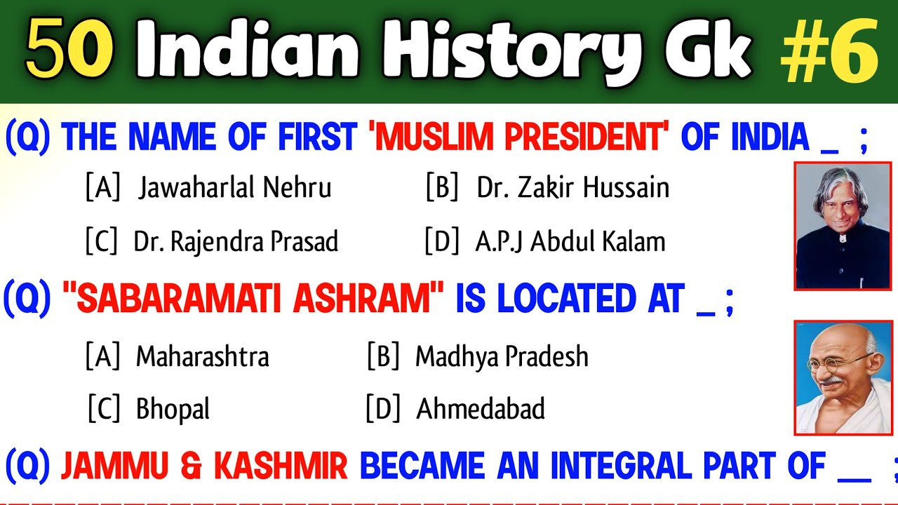 Indian History Gk | History Important Question | Gk For Competitive ...