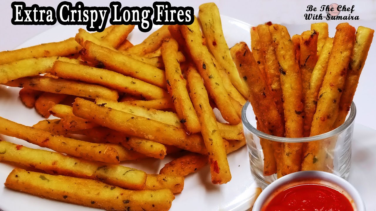 Crispy Long Potato Fries Recipe | Extra Crispy Long Fries - YouTube