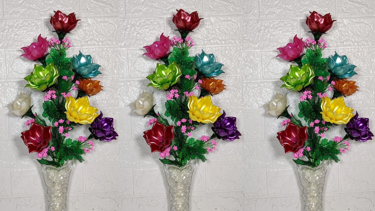 cara membuat bunga mawar dari bahan akrilik - YouTube