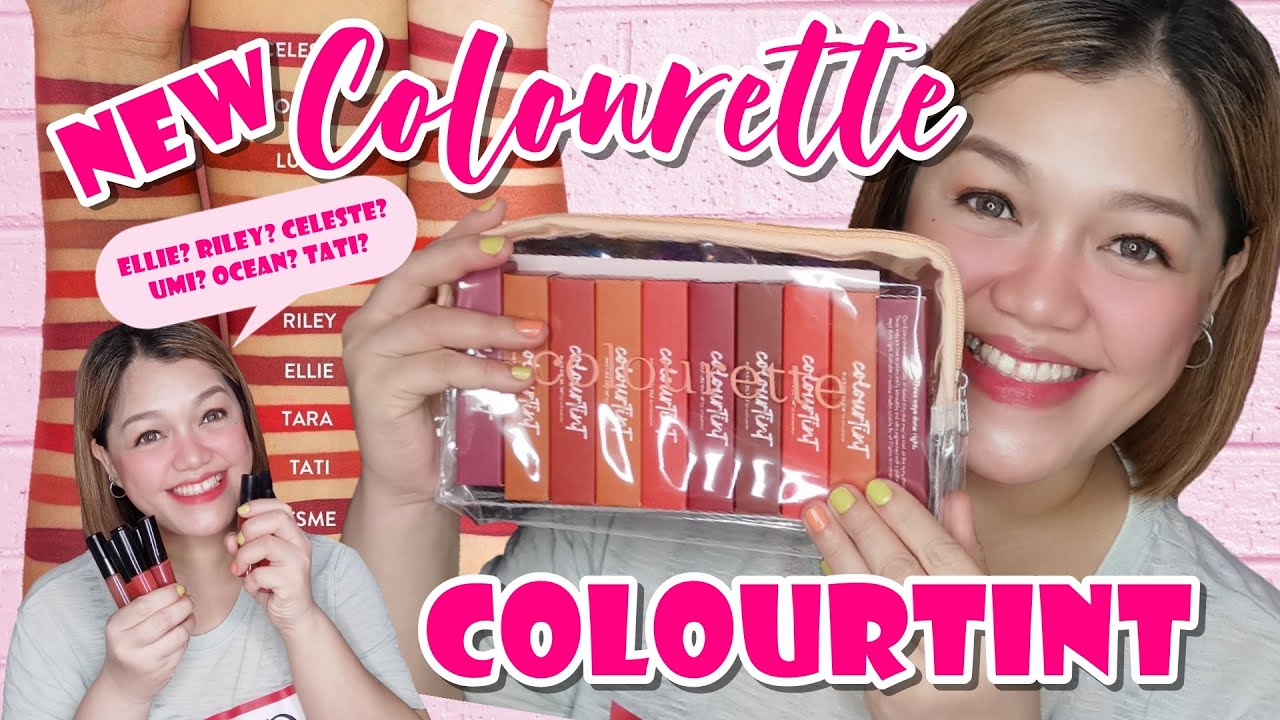 COLOURETTE COLOURTINT PACKAGING + LIP SWATCHES | it's marian ⭐ - YouTube