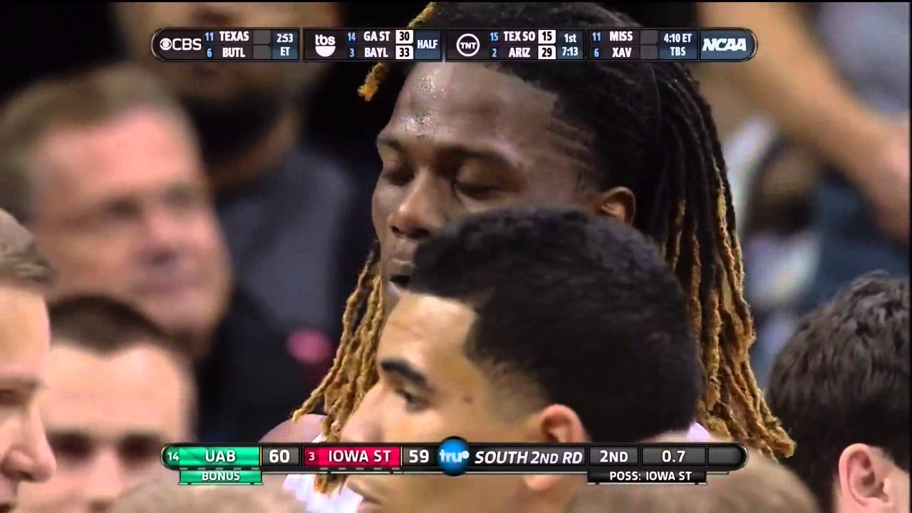 14 seed UAB Upsets 3 seed Iowa State - NCAA Tournament 2015 - YouTube