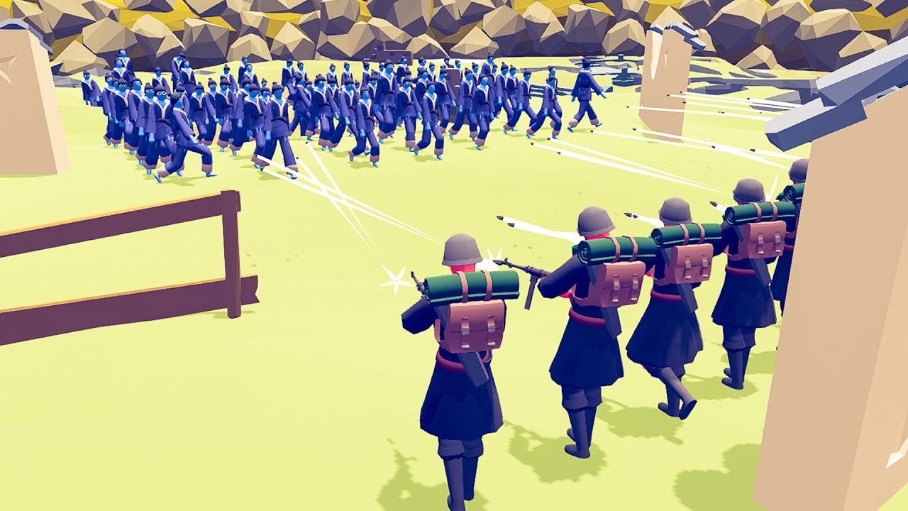 WW2 SOLDIERS VS 200X MELEE UNITS ARMY - TOTALLY ACCURATE BATTLE ...