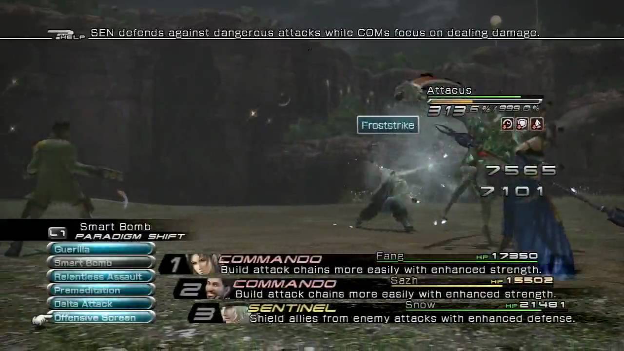 Final Fantasy XIII (US) - Mission 51 - Attacus - YouTube