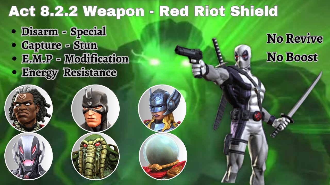 MCOC Act 8.2.2 Weapon - Red Riot Shield + Disarm - Special + Capture ...