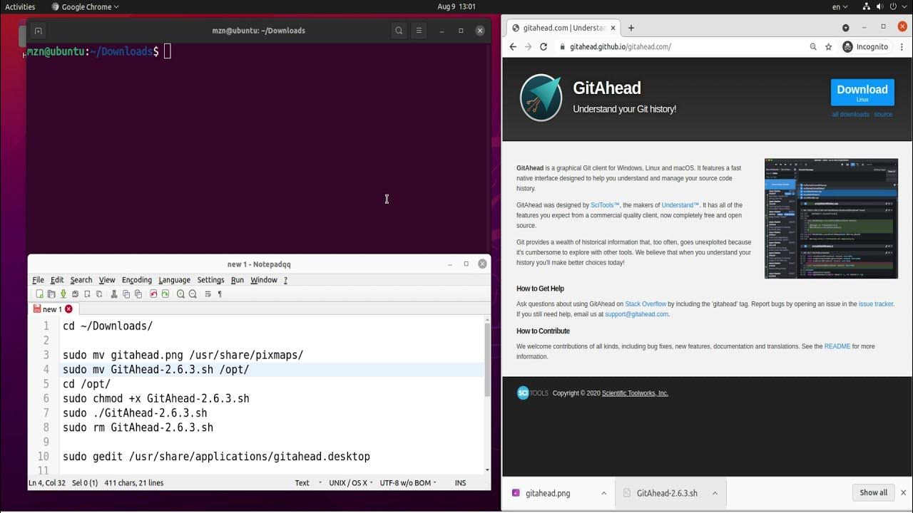 GitAhead - Install GitAhead on Linux - Ubuntu with Desktop Icon - YouTube
