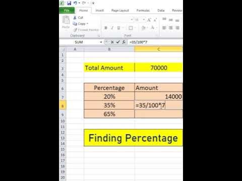 Mastering Percentage Calculations in Excel: Essential #ExcelTips - YouTube