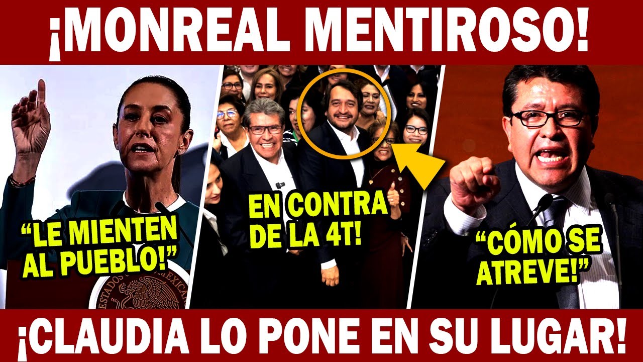 PRESIDENTA ESTALLA! JALON DE OREJAS A RICARDO MONREAL, ANDY SE ...