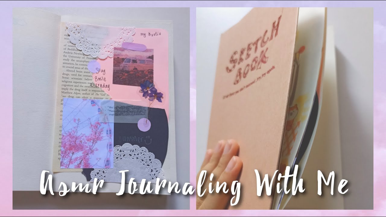 Asmr Pink Journaling With Me | Satisfying Asmr Journaling Channel Moara ...