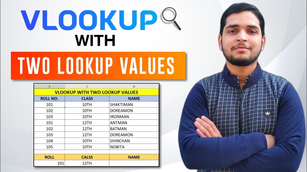 VLOOKUP with two lookup Values in Excel | Multilookup in hindi - YouTube
