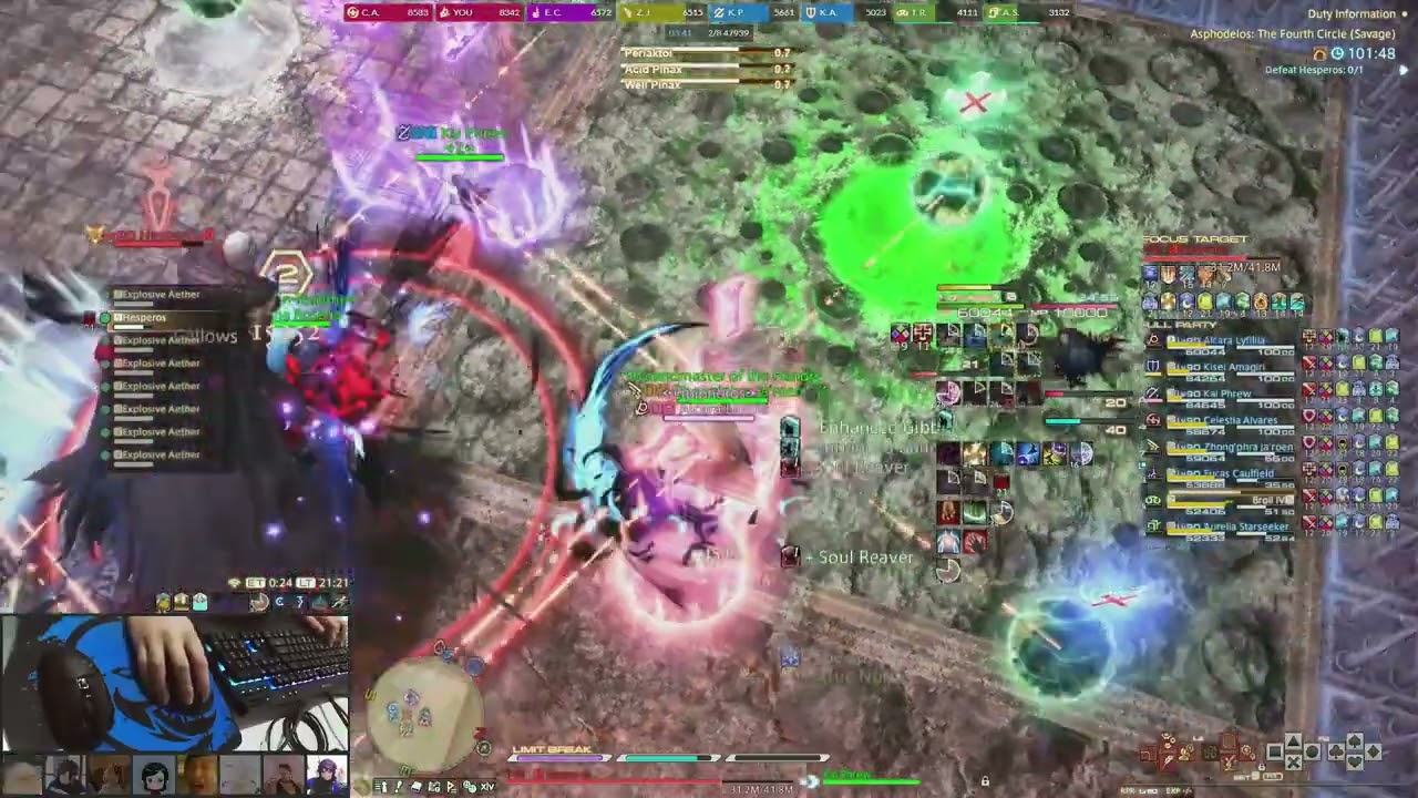 【FFXIV】P4S Phase 1 - Akito Orb Uptime - YouTube