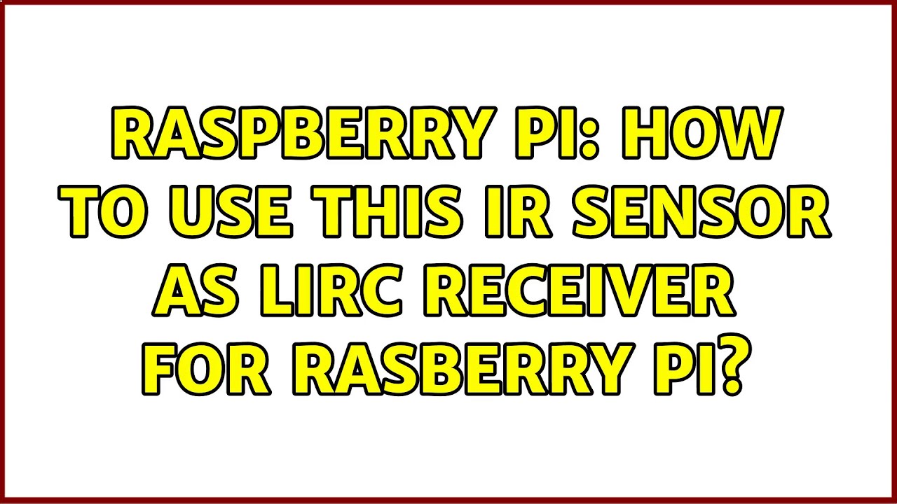 Raspberry Pi: How to use this IR Sensor as LIRC receiver for Rasberry ...