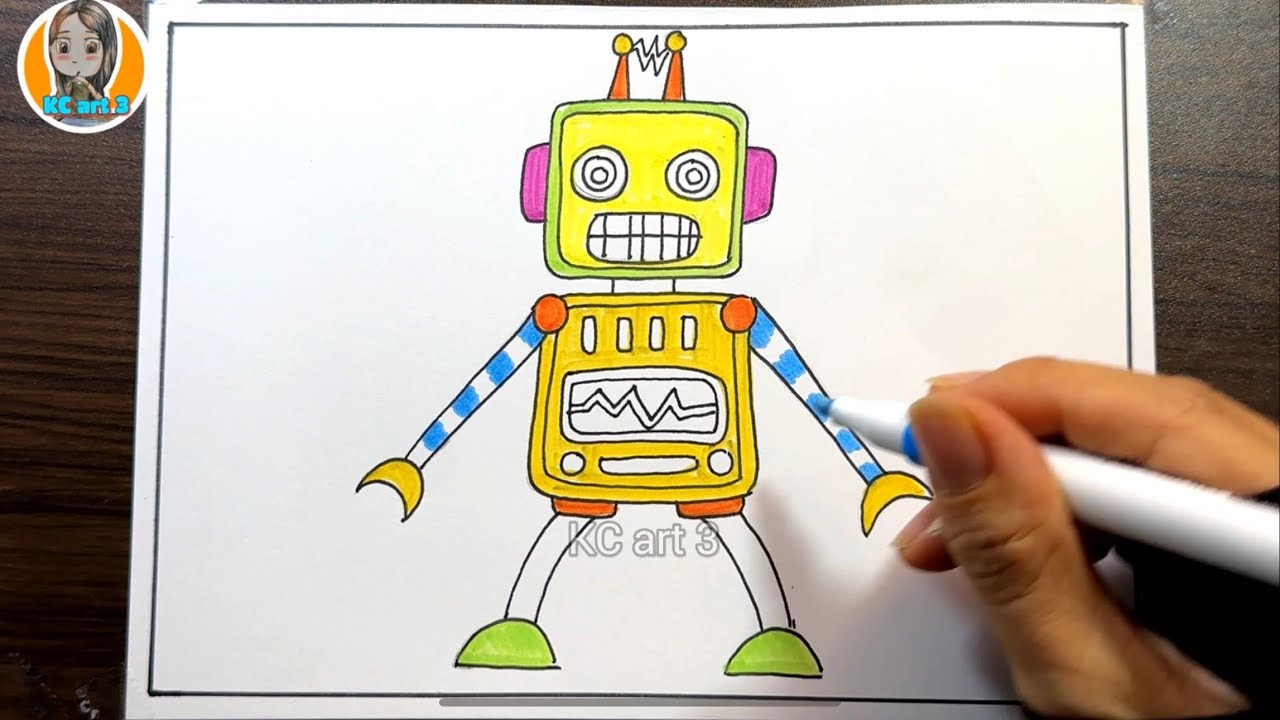 Tạo hình robot - tạo hình robot lớp 2 - vẽ robot đơn giản - KCart3 ...