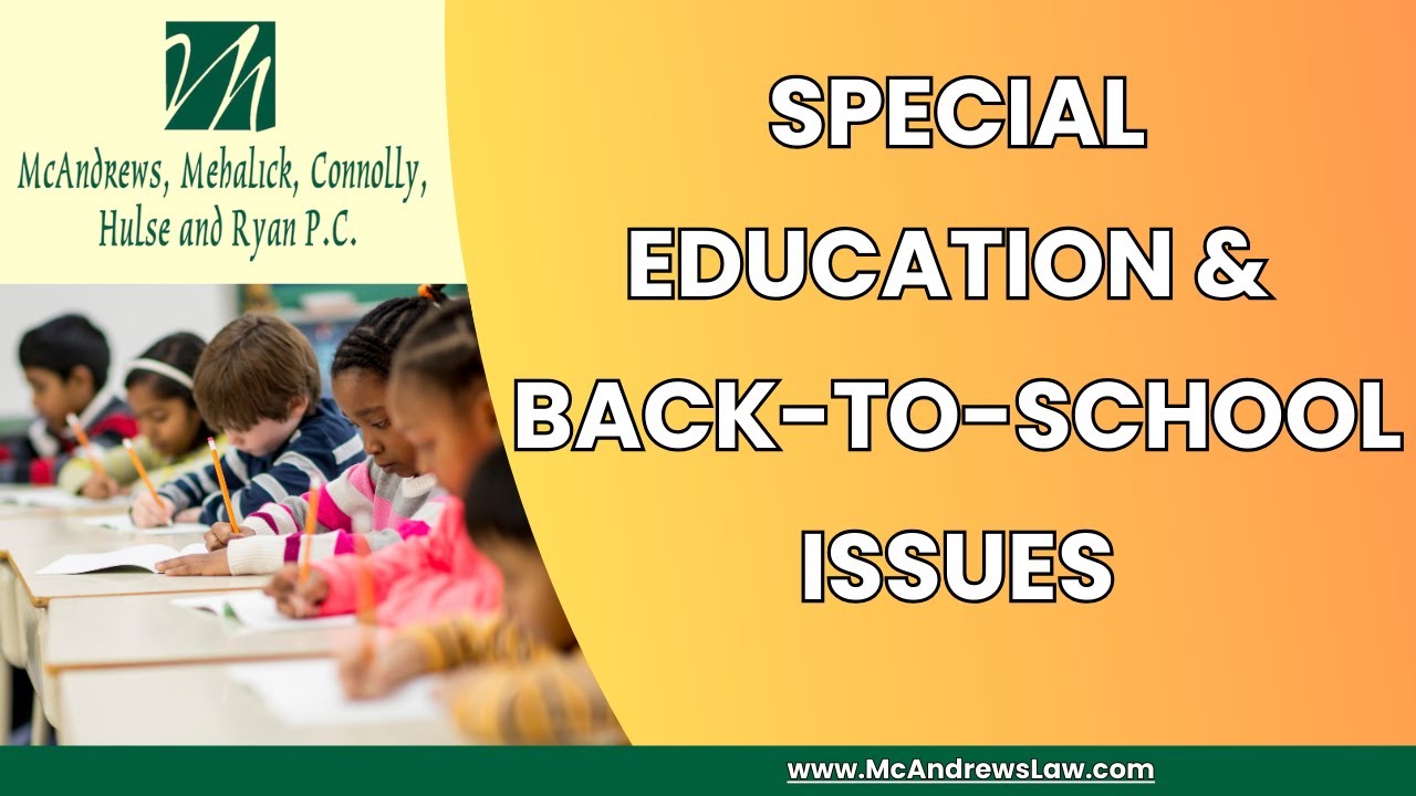 SPECIAL EDUCATION & BACK-TO-SCHOOL ISSUES - YouTube