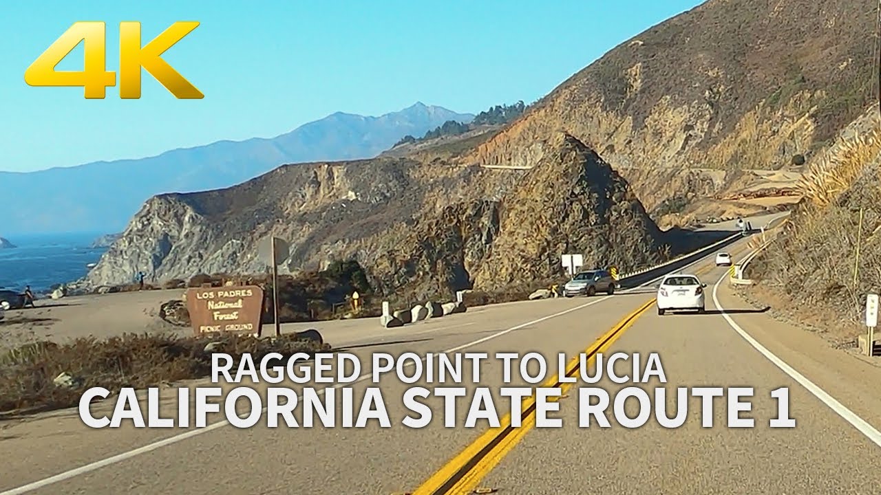 [4K] CALIFORNIA STATE ROUTE 1 - Driving from Ragged Point to Lucia ...