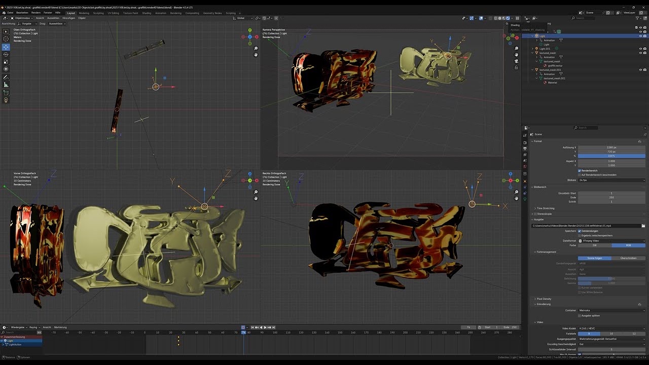 graffiti to photo to mesh to 3d to blender to clip - YouTube