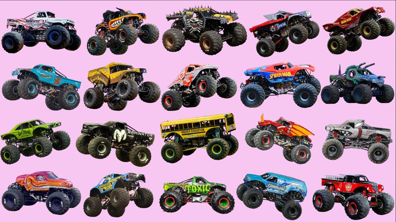 Monster Vehicles Collections Name and Sound - BEST of Monster Vehicles ...