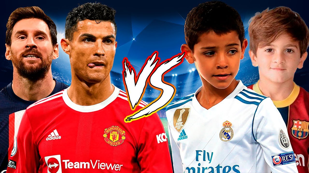 Ronaldo & Messi 🆚 Ronaldo Jr & Thiago Messi 🔥⚽💪 - YouTube
