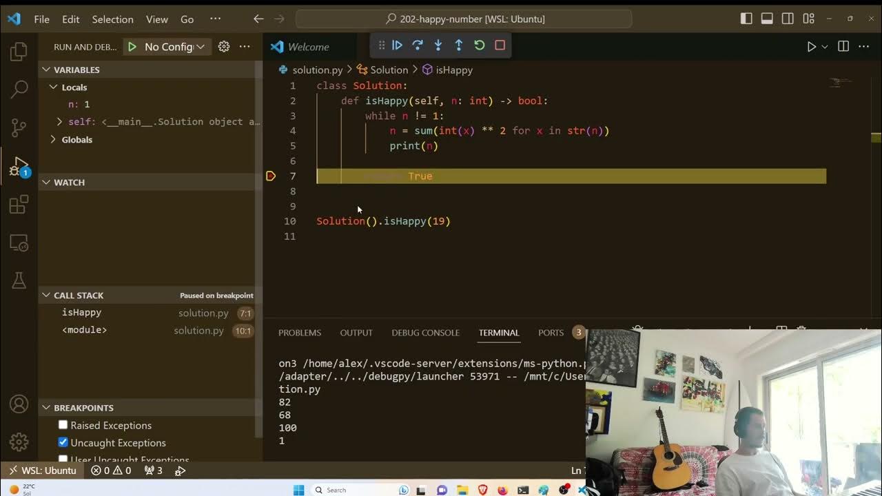 💻Solving All LeetCode Problems with PYTHON 🐍 - 202 Happy Number - YouTube