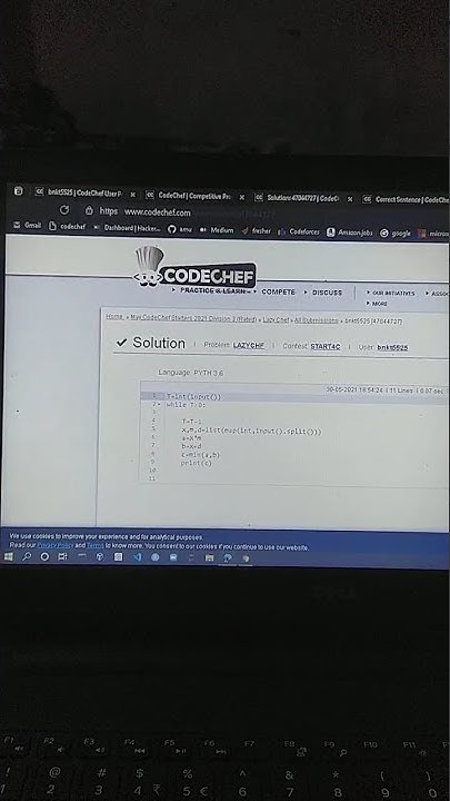 today's lazy chef start problem solution python - YouTube