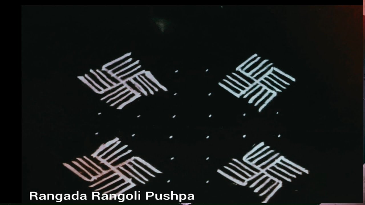 Beautiful Treditional flower Rangoli🌺6x6 Equal Dots FreeHand Rangoli ...