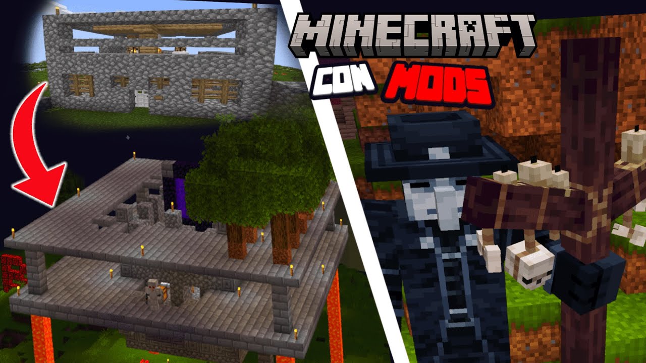 MINECRAFT pero con MODS 6 - REMODELO mi CASA y ME EXORCIZAN - YouTube