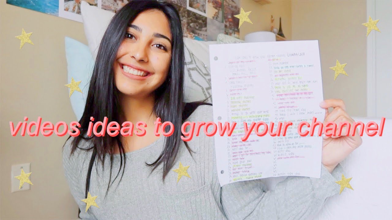 50+ video ideas to help grow your youtube channel - YouTube