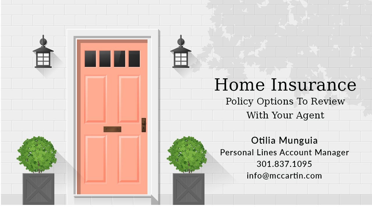 Home Insurance - Policy Options to Review with Your Agent - YouTube