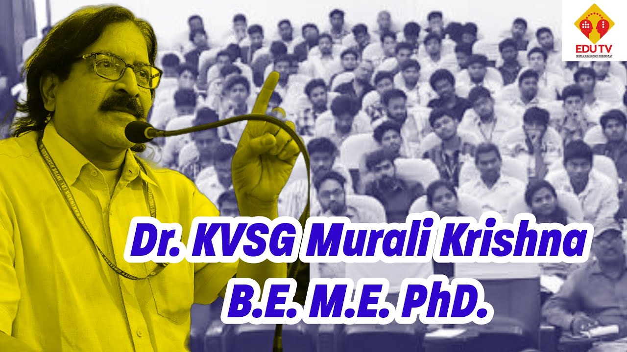 Dr KVSG Murali KrishnaCivil Engineering Professor & Environmental Advocate on EDU TV - YouTube