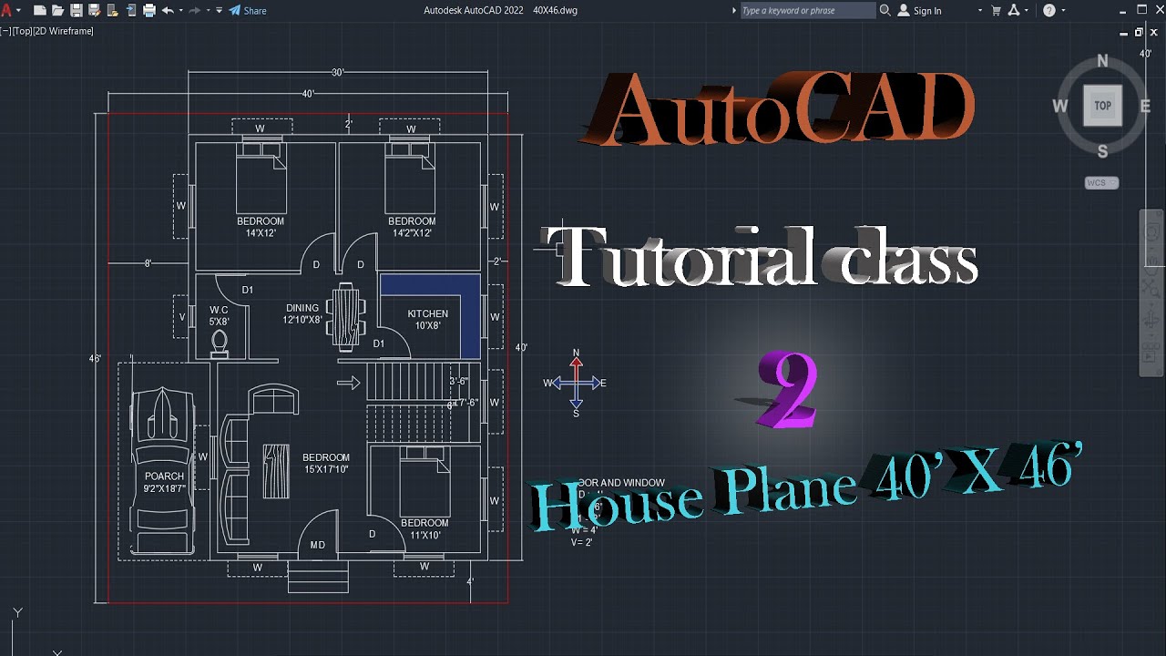 House plan tutorial class-2 STAIRCASE - YouTube