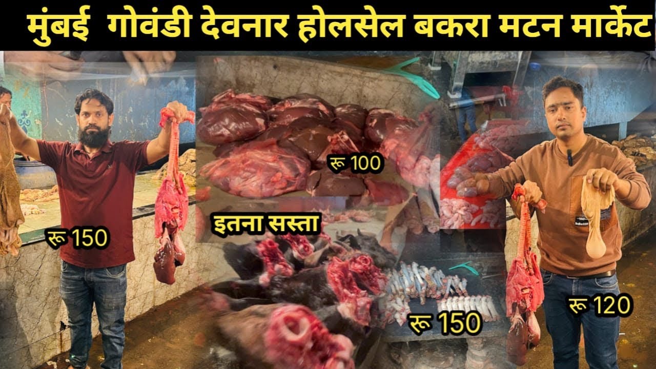 Mumbai Govandi Wholesale & Retail Bakra Matan Market | Deonar Mutton ...