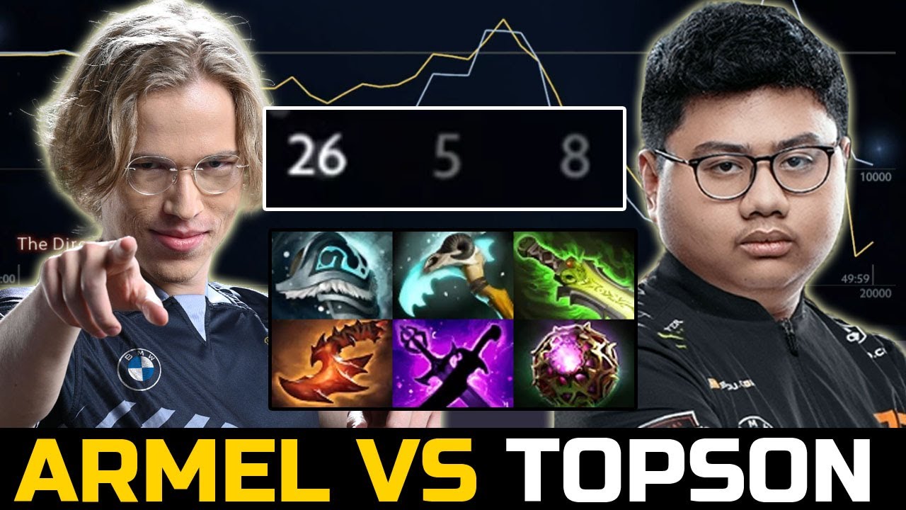 FULL SLOTTED MID BATTLE - ARMEL VS TOPSON DOTA 2 - YouTube