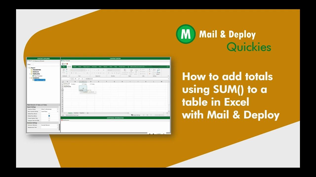 Mail & Deploy Quickies: How to add totals using SUM() to a table in Excel with Mail & Deploy ...
