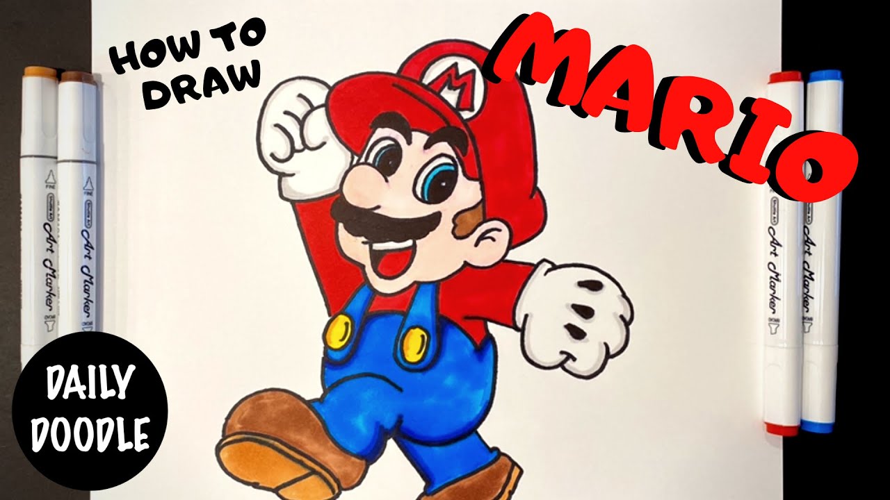 How to draw Mario | Super Mario Brothers! - YouTube