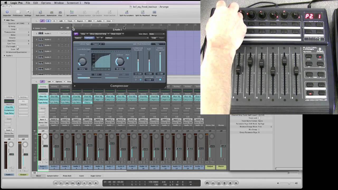 Behringer BCF2000 & Logic Pro user guide - 7/16 - YouTube