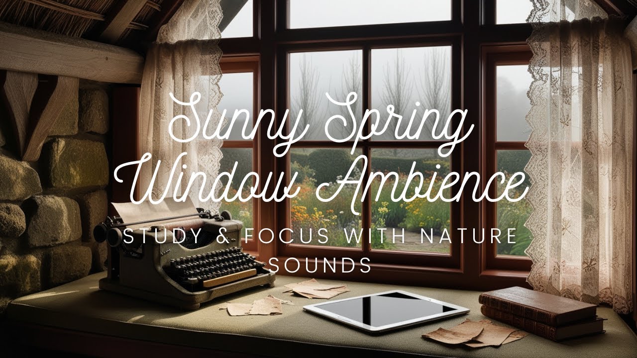 Sunny Spring Window Ambience | Study & Focus with Nature Sounds🌸🌿 #asmr ...