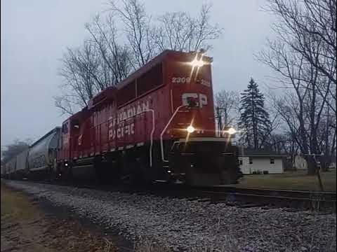 cp 2309 pulling a fast train! - YouTube