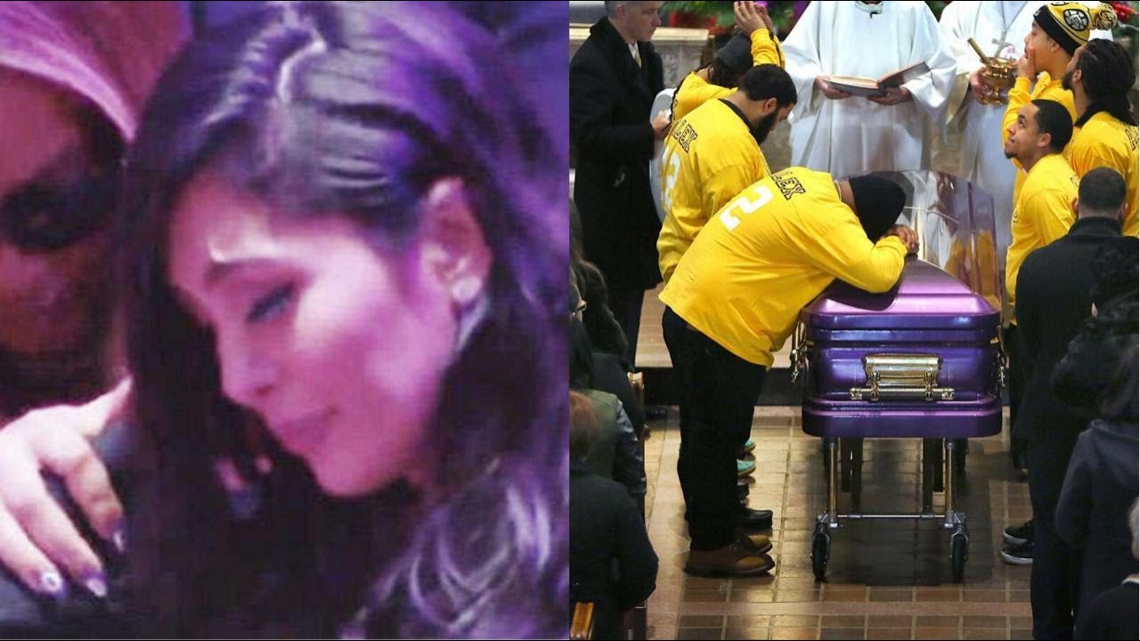EMOTIONAL VANESSA BRYANT CRIES IN THE FUNERAL OF KOBE BRYANT AND GIANNA ...